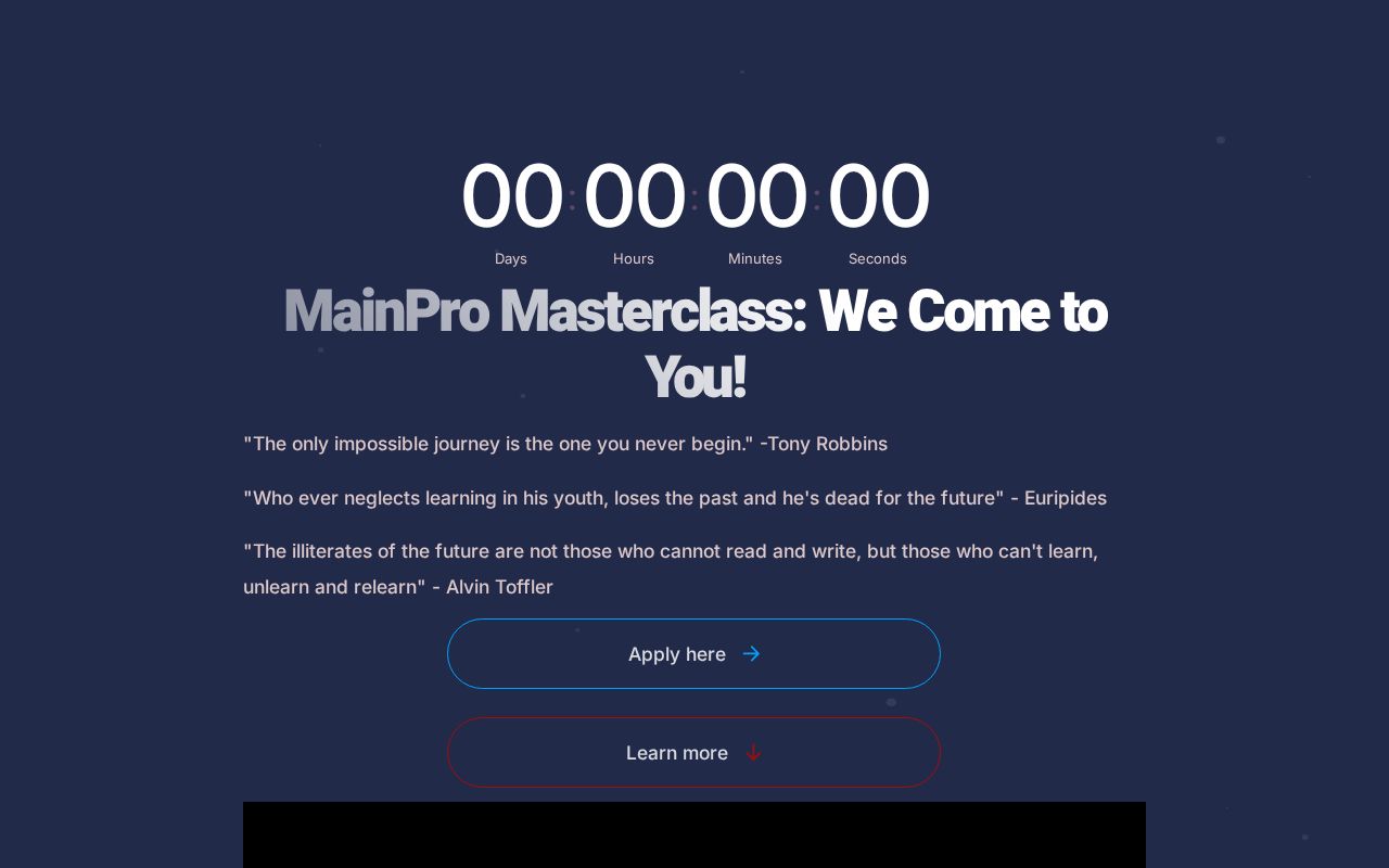 MainPro Masterclass ICT Fellowship